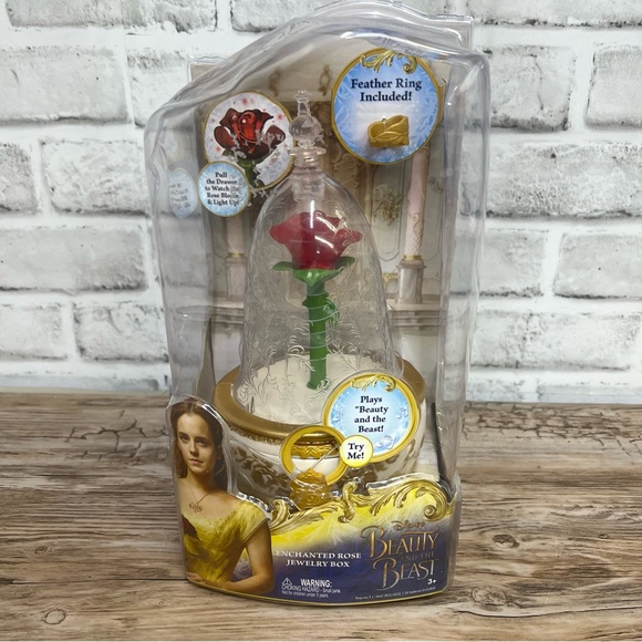 Disney | Toys | Disney Beauty And The Beast Live Action Film Enchanted Rose Jewelry Box Light Up ...